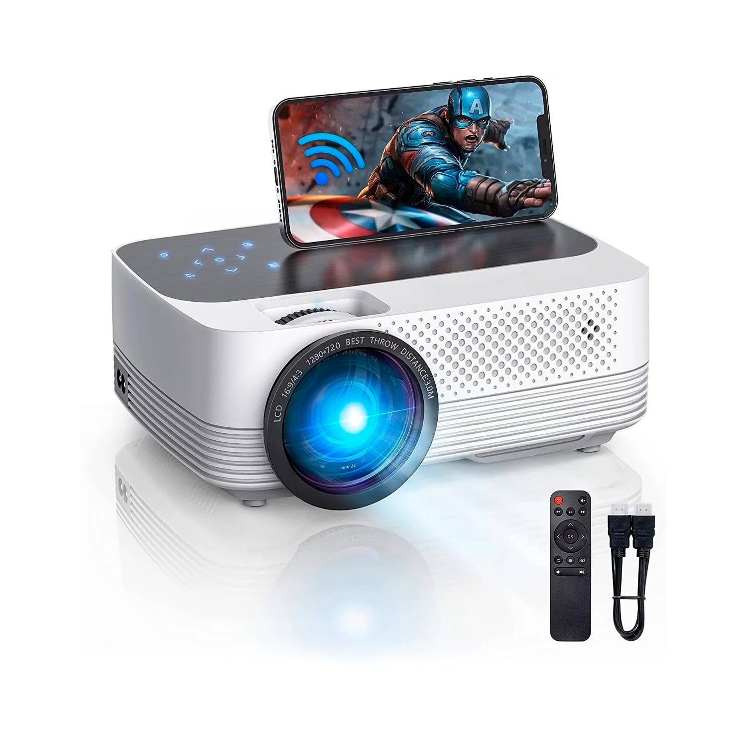 Proyector Led Miracast 1280p Wifi Tactil 5.000 Lumenes B01– De Todo y Más