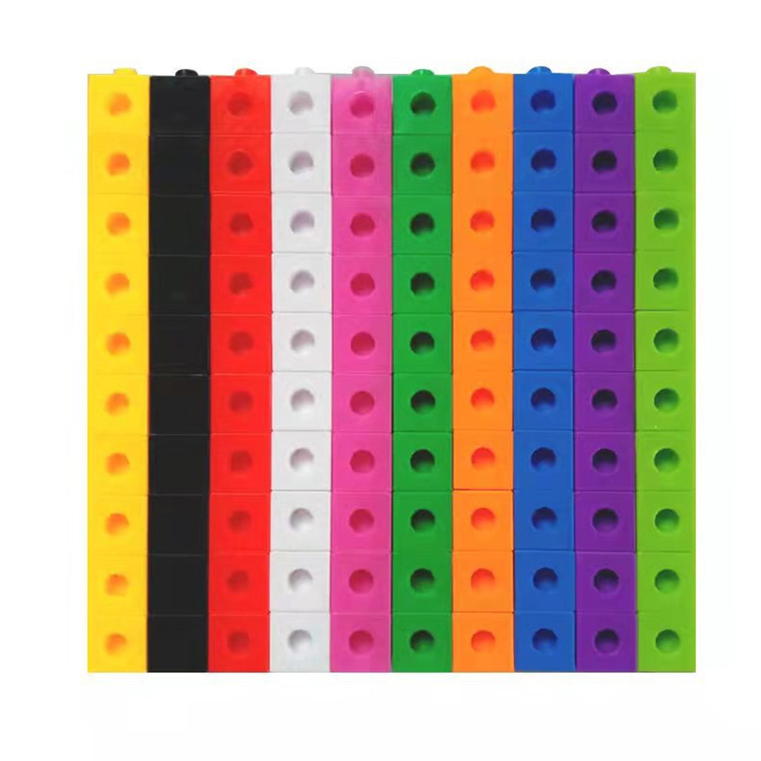 Cubos Multiencaje Unifix 100 Unid En Caja De Plástico– De Todo y Más