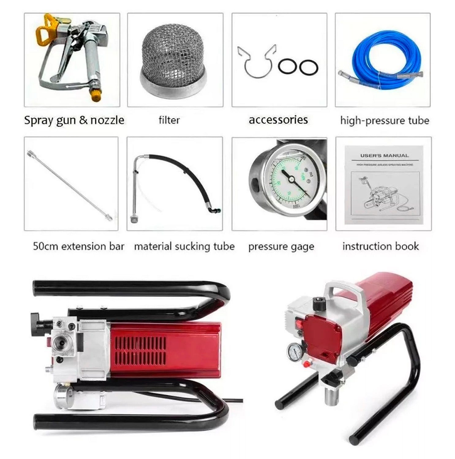 Equipo de pintura airless 1.700 w 2.3 lpm 3200 psi profesional– De Todo ...